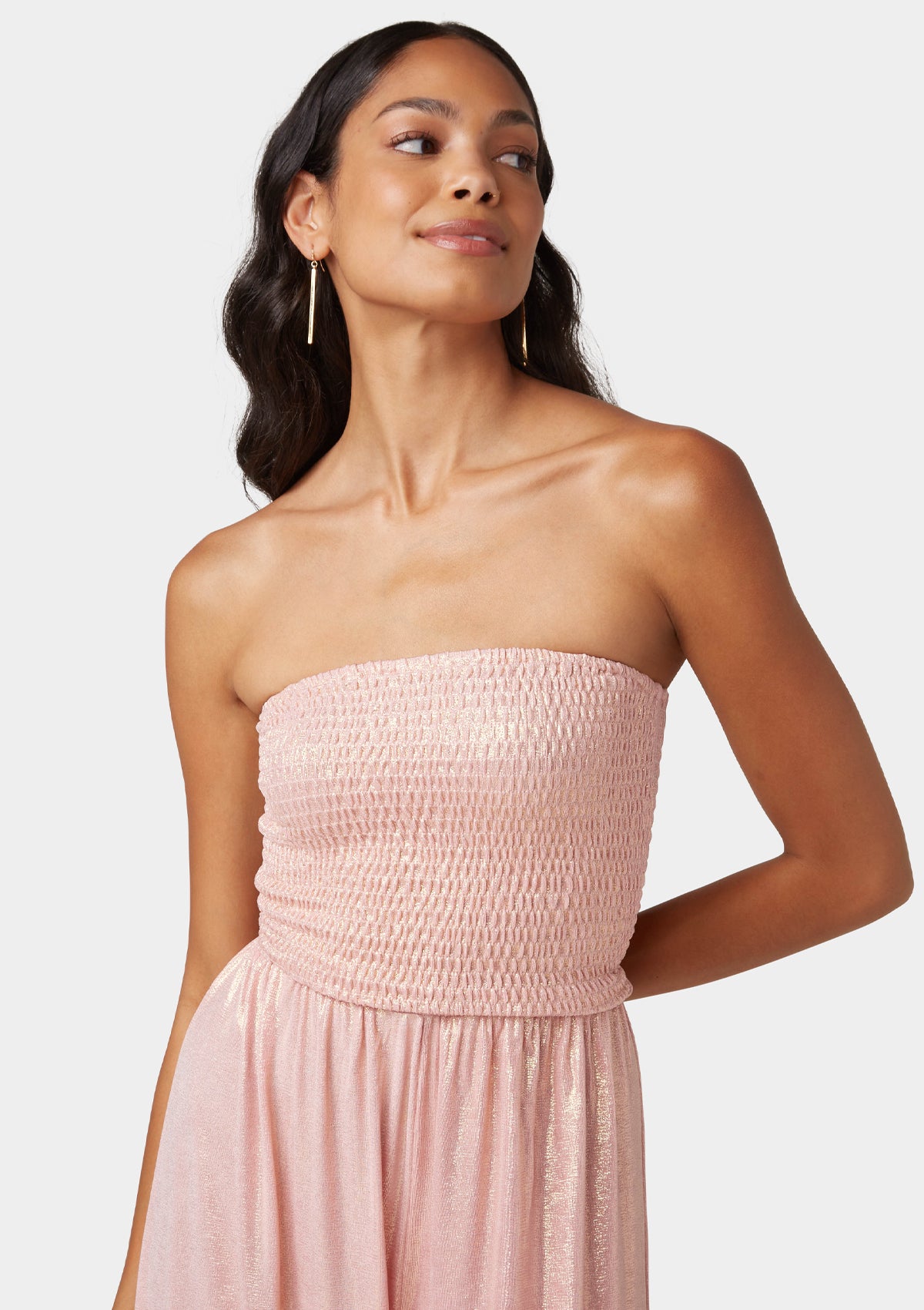 Tall Athena Strapless Flowy Jumpsuit Alloy Apparel
