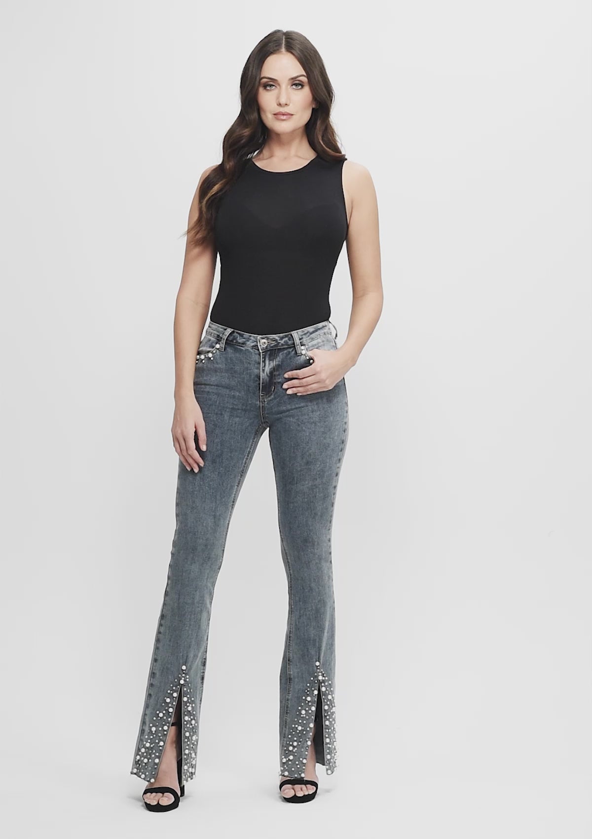 Tall Amy Embellished Bootcut Jeans | Alloy Apparel